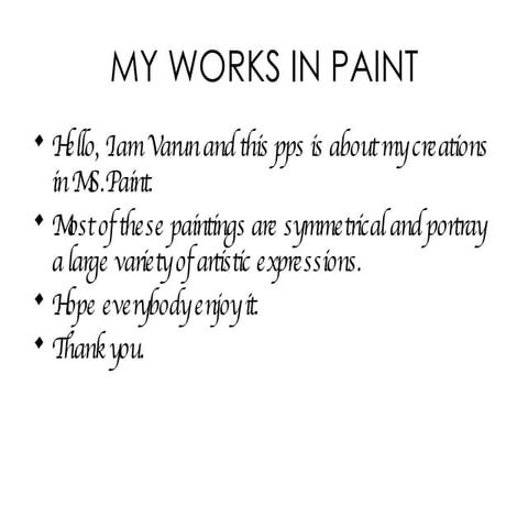abstract art on MS paint | PPT