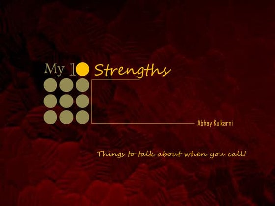 List of strengths for resume | PDF