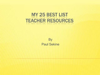 25 Best ESL/EFL Teacher Resources | PPT