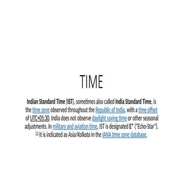 INDIAN TIME ABOUT TIME HOW CLOCKS ARE US | PPTX