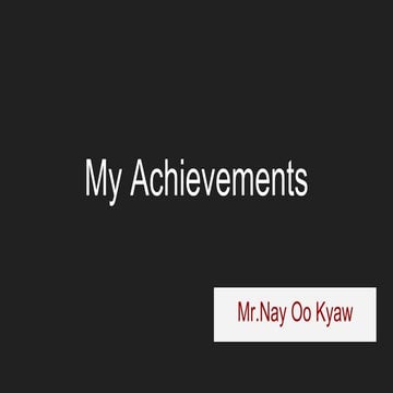 My achievements | PPTX