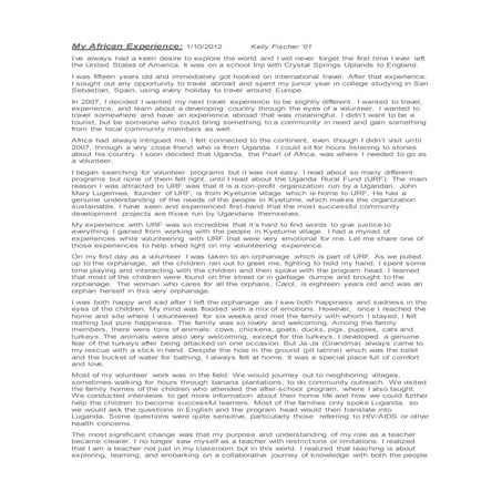 My african experience G9 | DOCX