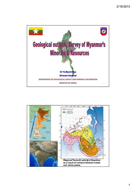 MAP & ILLUSTRATION TELLING THE STORY OF MYANMAR MINERALS DEPOSIT | PPTX ...