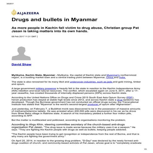 Myanmar Drugs Watch Collection | PDF