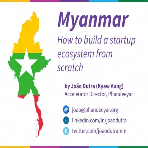 Myanmar: How to build a startup ecosystem from scratch | PPTX