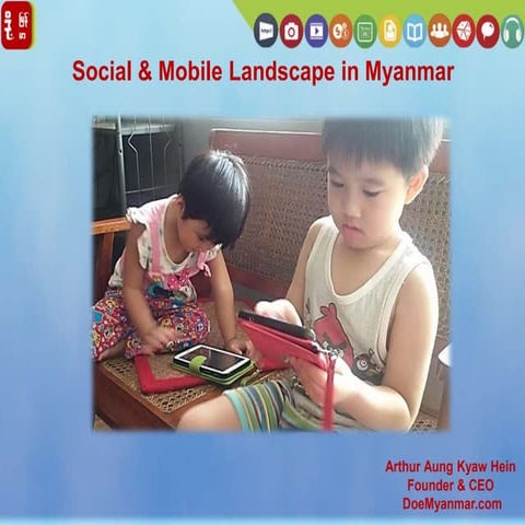 Mobile Monday (June 2014) - Doe Myanmar - Myanmar's Social Landscape | PPT