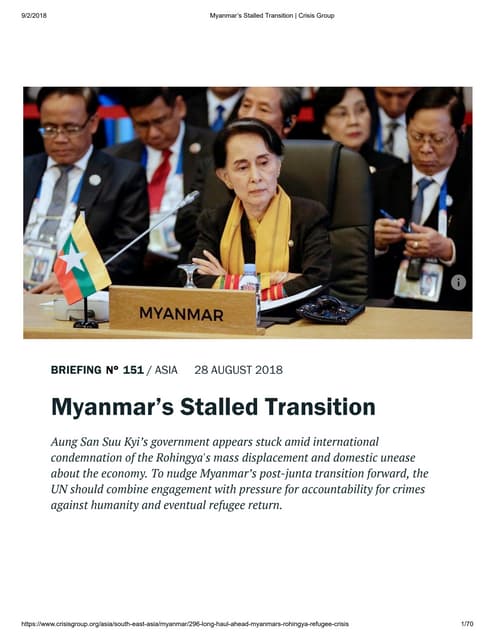 Crises and Challenges in Myanmar's Current Political Situation | PPTX ...