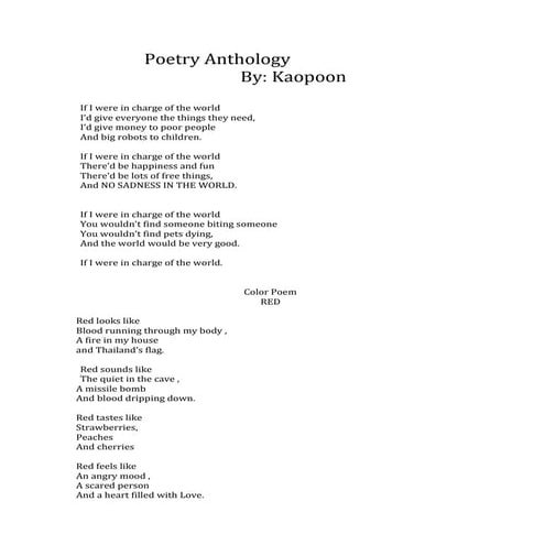 Poetry anthology | DOCX