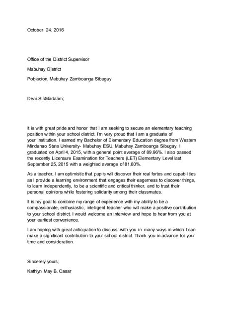 Application letter | DOCX