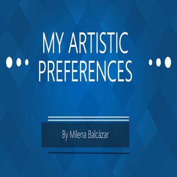 My artistic preferences (planning) | PPTX