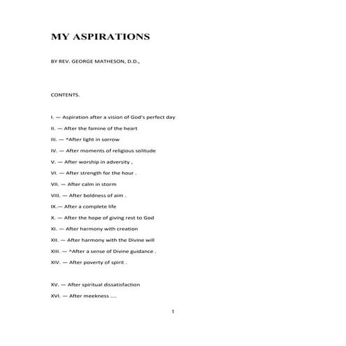 My aspirations | PDF