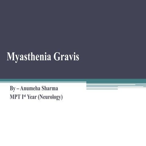 Myasthenia Gravis | PPTX