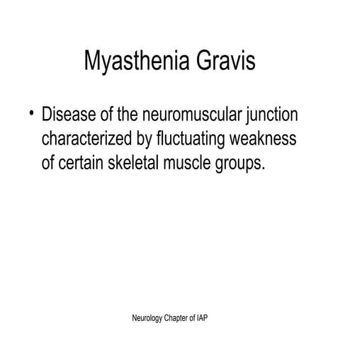 Myasthenia Gravis.ppt for student study only | PPT