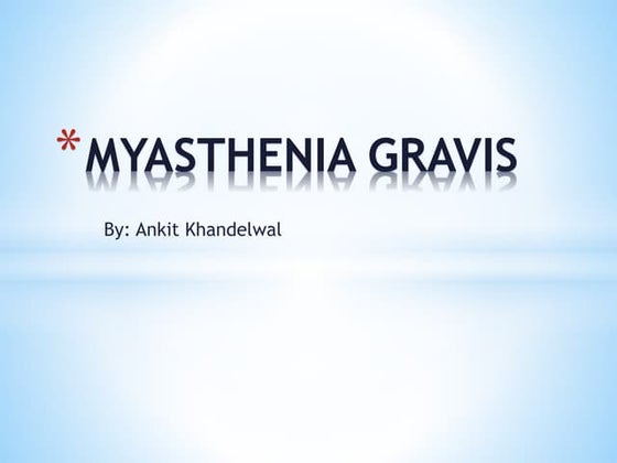 Acquired Neuromyotonia (Isaacs’ syndrome) is a rare neurological ...