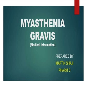 Myasthenia gravis - medical information | PPTX