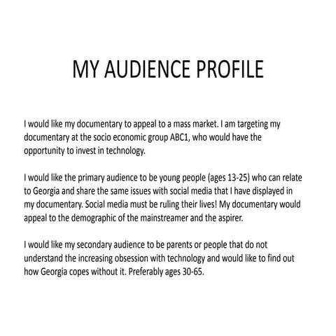 My audience profile | PPT