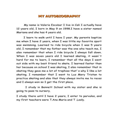 My Autobiography | PPTX