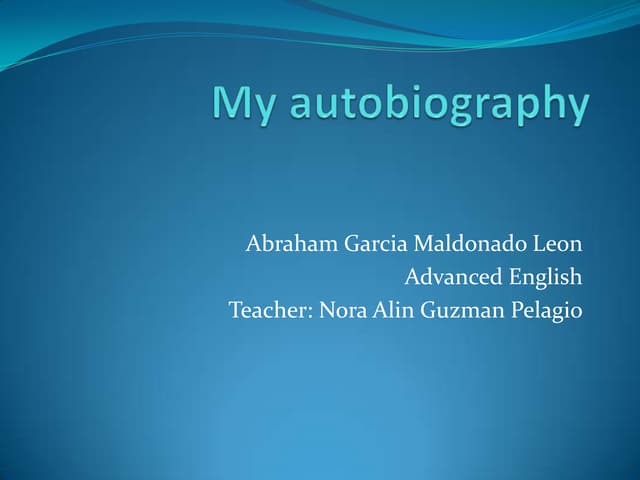 Autobiography | PPTX