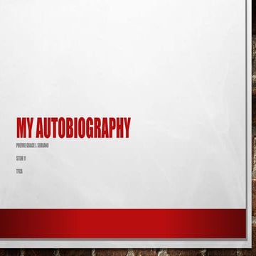 My autobiography | PPT