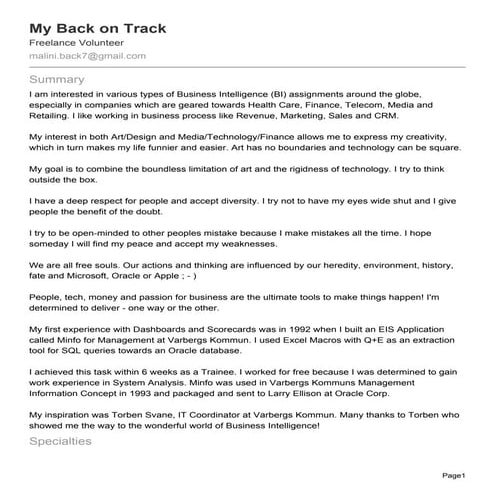 My back on track | PDF