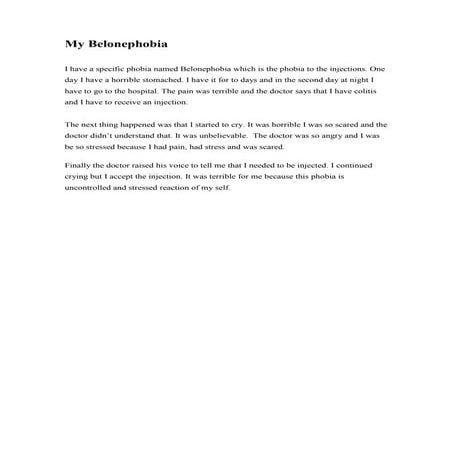 My belonephobia | DOC