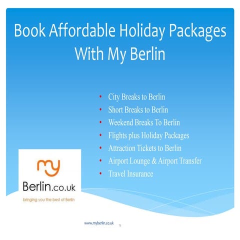 Berlin holiday packages and flights deal | PPTX