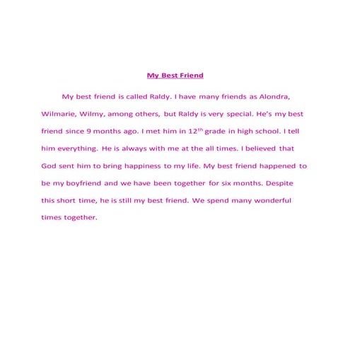 My best friend journal | DOCX