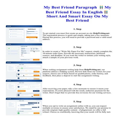 My Best Friend Paragraph My Best Friend Essay In EnglishShort And Smart ...