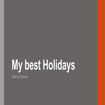 My best holidays | PPTX
