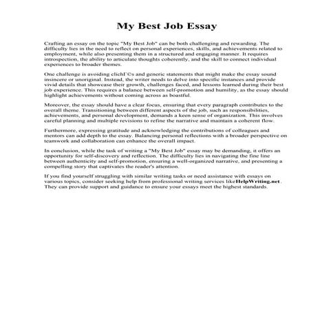 My Best Job Essay.pdf