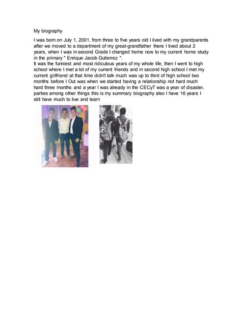 My Biography | PPT