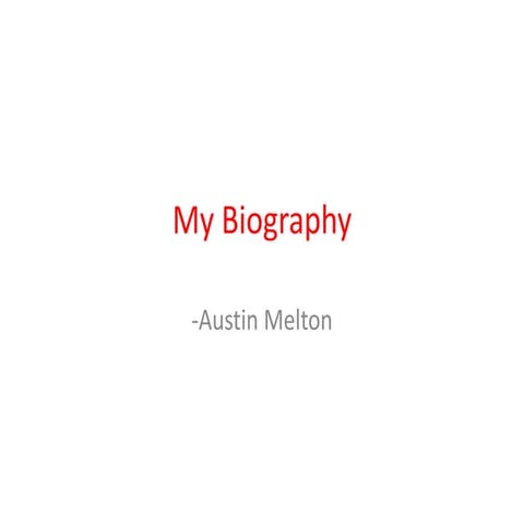 My Biography Slide | PPT