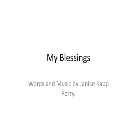 My blessings | PDF