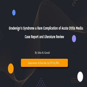 Gradenigos syndrome a rare complication of acute otitis media: case ...