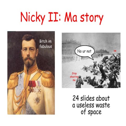 Tsar Nicholas II - IB History Higher Russia | PPTX