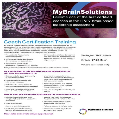 Brain-based Leadership Assessment and Coaching | PDF | Workshops and ...
