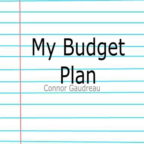 My budget plan | PPTX