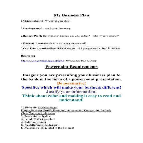 My business plan | PDF