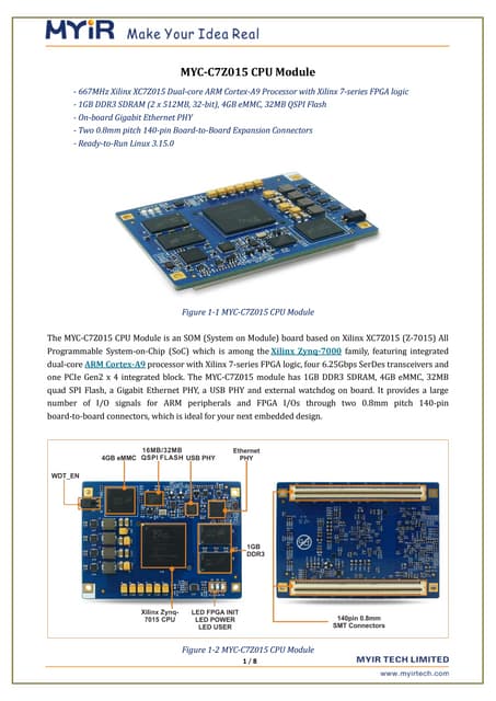 MYC-YF13X CPU Module - STM32MP135 based SoM | PDF