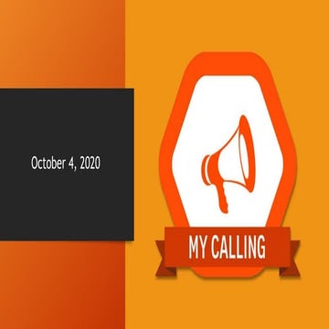 My Calling Fall 2020 | PPT