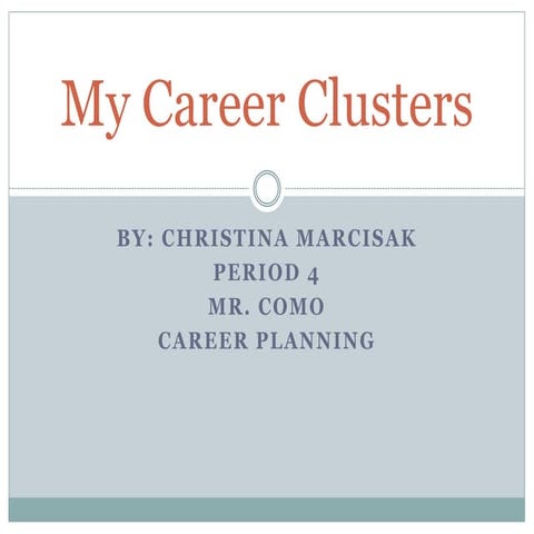 My career clusters completed powerpoint | PPT