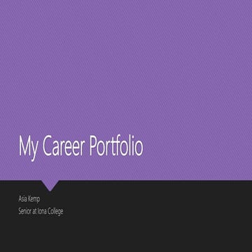 My career portfolio | PPTX