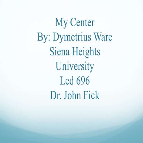 My Center | PPT