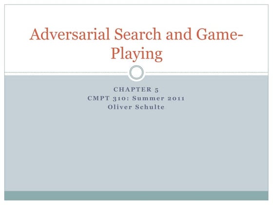 Min Max Artificial Intelligence Algorithm Ppt