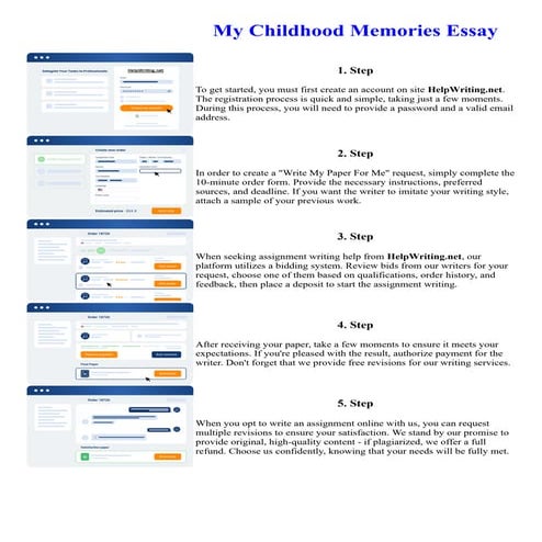 My Childhood Memories Essay | PDF