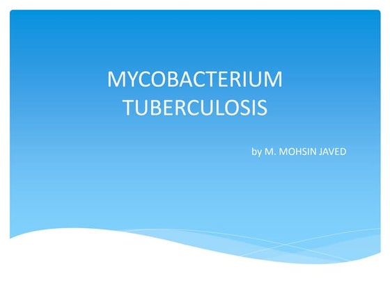 Tuberculosis presentation | PPT