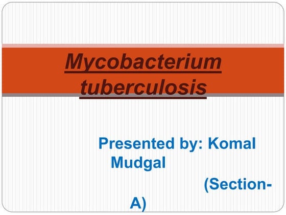 A Quiz on Tuberculosis ( conducted as a part of World TB Day 2024 ).pdf | Lung and Respiratory ...