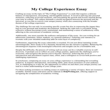 My College Experience Essay.pdf