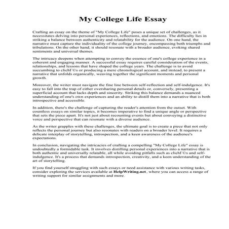 My College Life Essay. Rhode Island School of Design | PDF