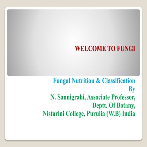 Nutrition in fungi | PPTX